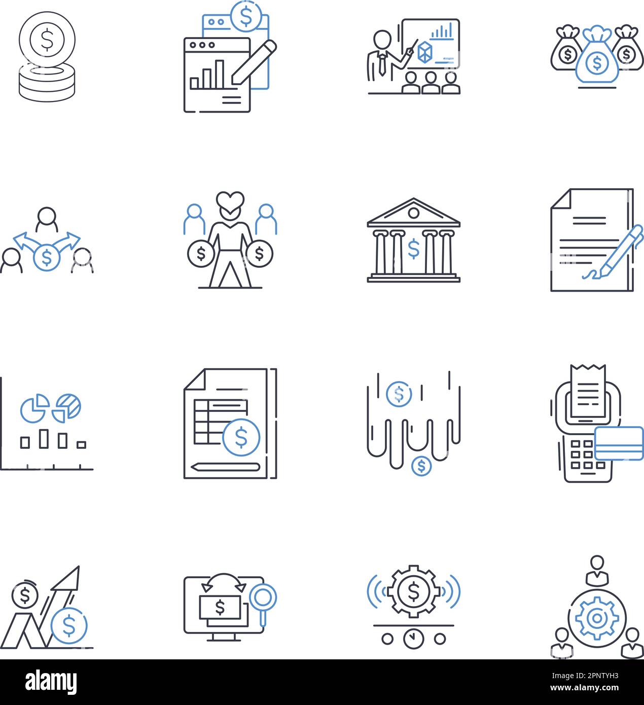 Mtary counseling line icons collection. Anxiety, Depression, Trauma ...