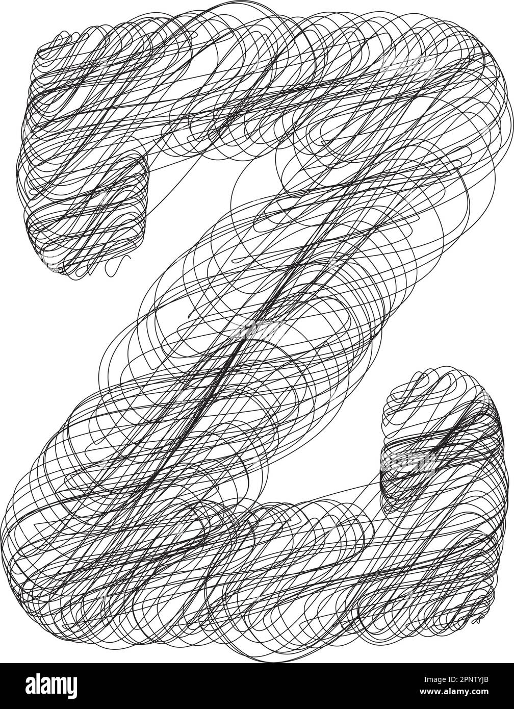 Abstract hand drawn Letter Z Vector illustration Stock Vector Image ...
