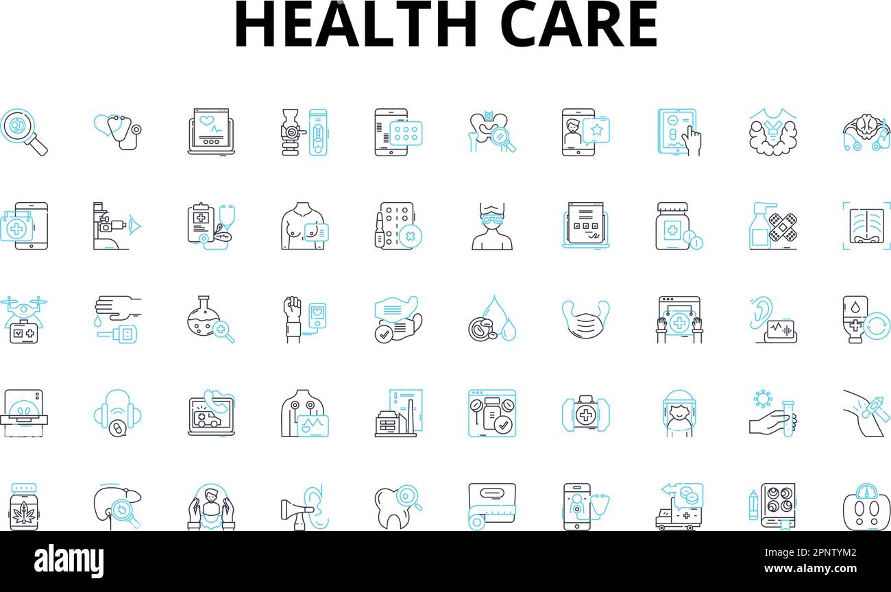 Health care linear icons set. Wellness, Medicine, Insurance, Prevention ...