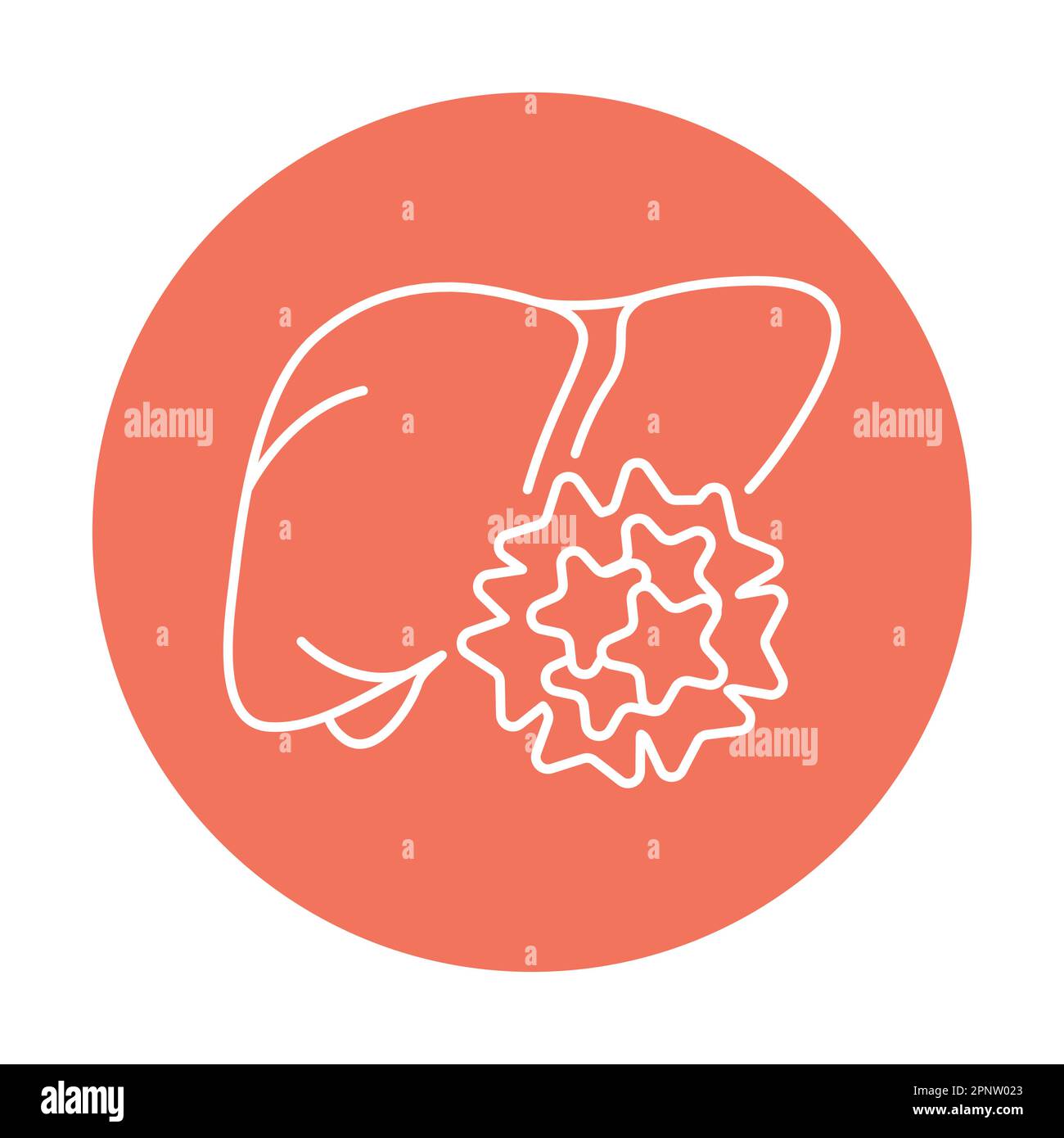 Hepatitis B color line icon. Human diseases. Pictogram for web page ...
