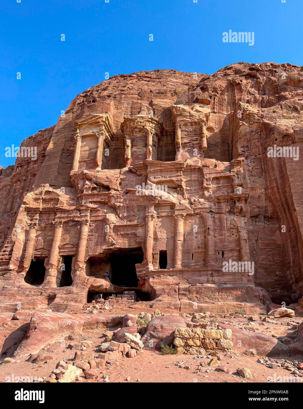 Temple above a Rock-Cut House in Little Petra or Siq Al-Barid, Jordan ...