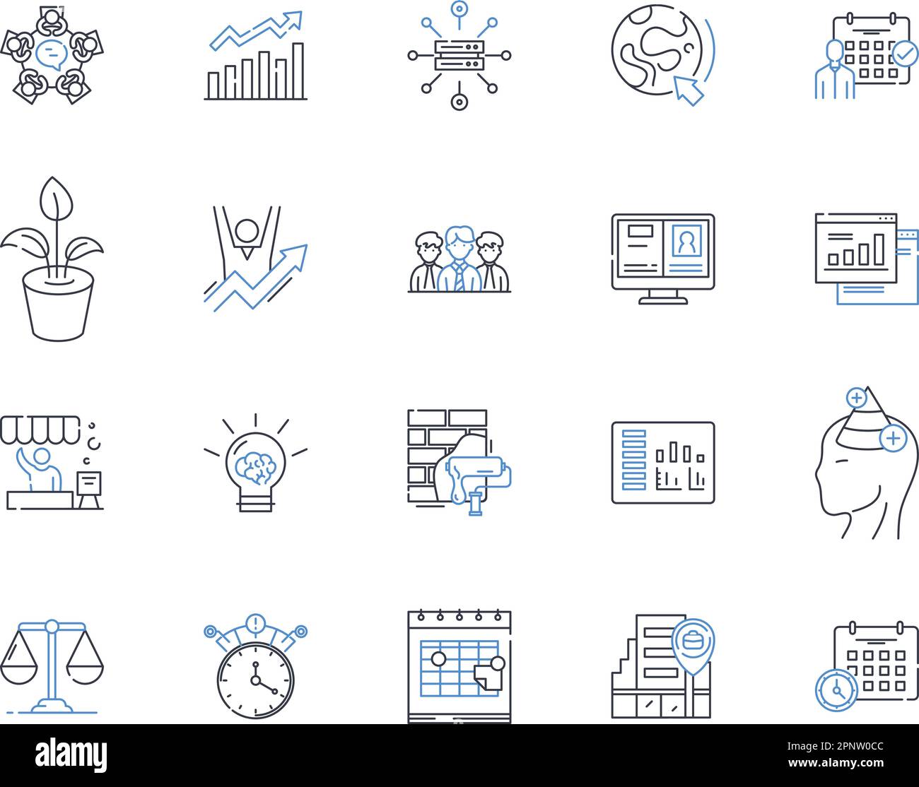 Cost Optimization Outline Icons Collection Efficiency Streamlining Reduction Rationalization