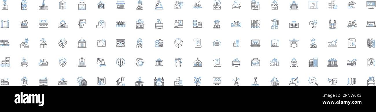 Home refurbishment line icons collection. Renovation, Restoration ...
