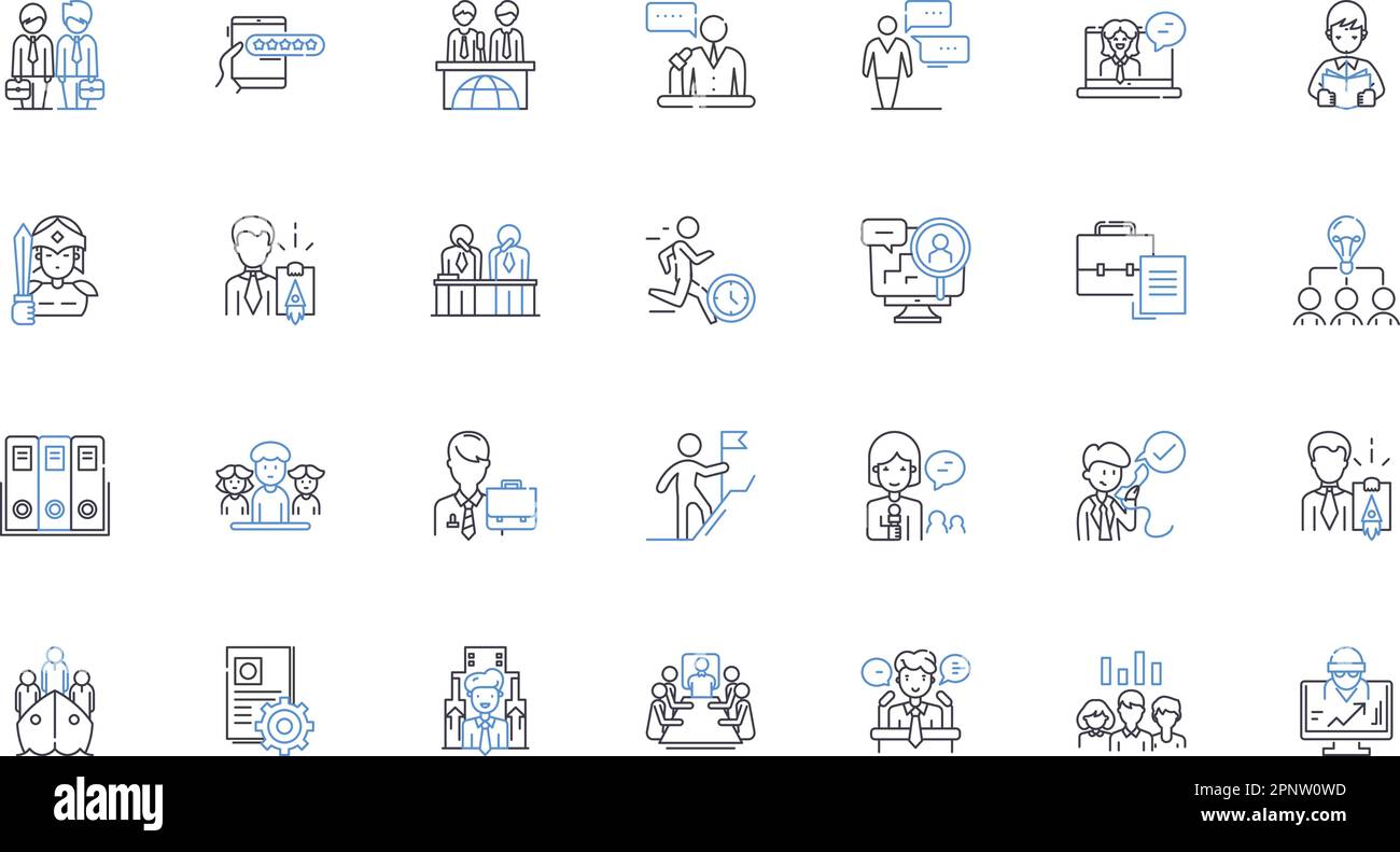 Decision-making skills line icons collection. Judgment, Analysis ...