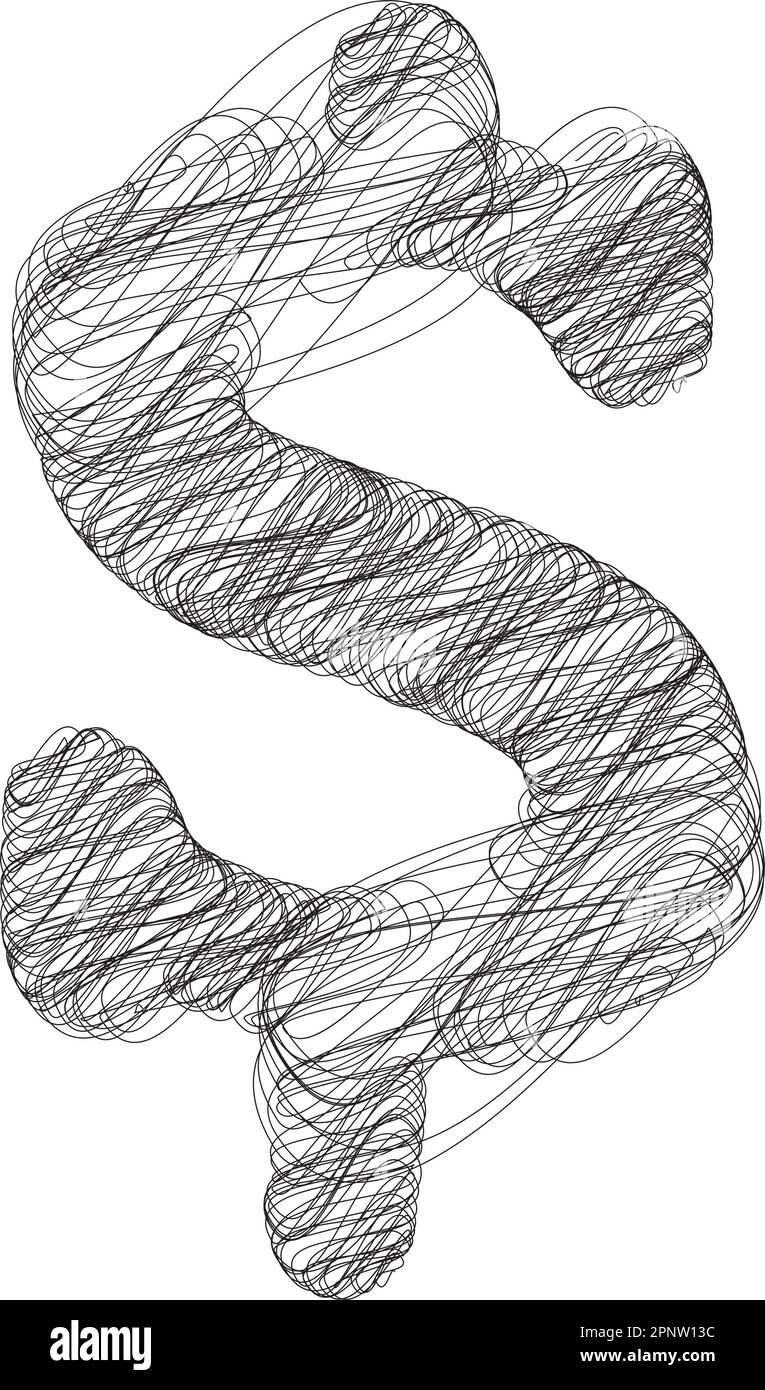 Abstract Doodle Dollar Symbol Vector illustration Stock Vector Image ...