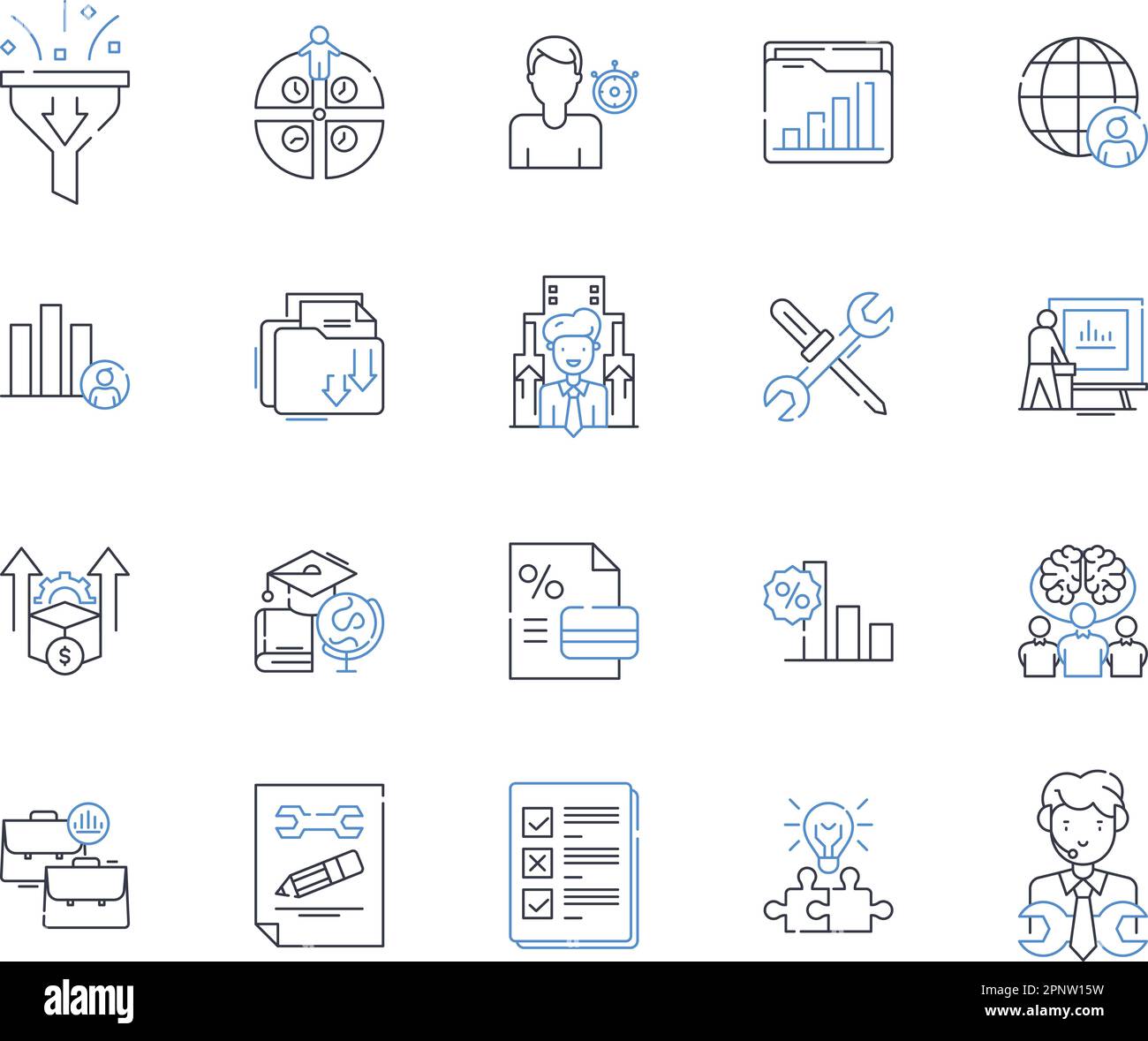 Income stream line icons collection. Revenue , Earnings , Profits ...