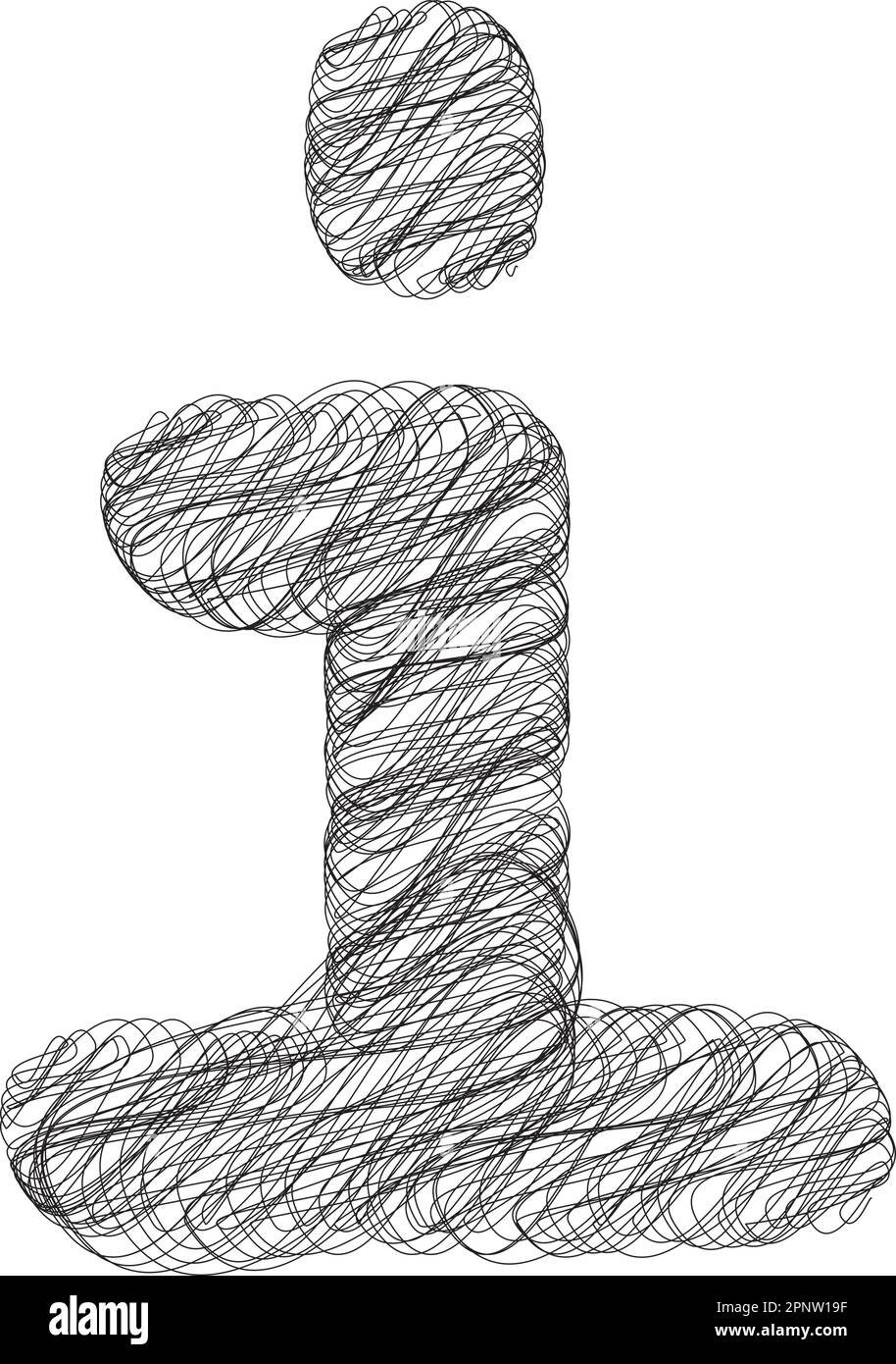 Abstract Doodle Letter i Vector illustration Stock Vector Image & Art ...