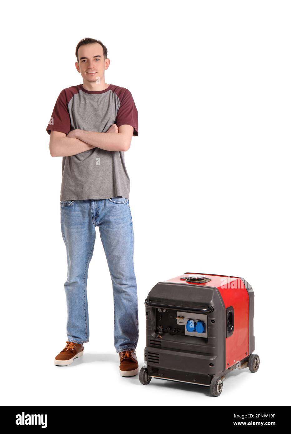 Emergency electricity diesel generator Cut Out Stock Images & Pictures ...