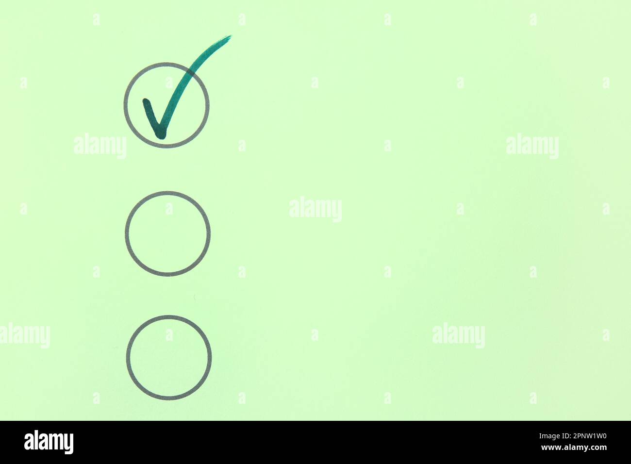 Checklist green check mark hi-res stock photography and images - Alamy