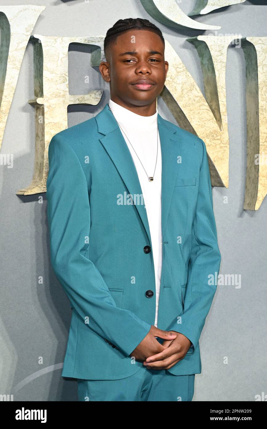 London, UK. 20th Apr, 2023. Caelan Edie attending the world premiere of ...