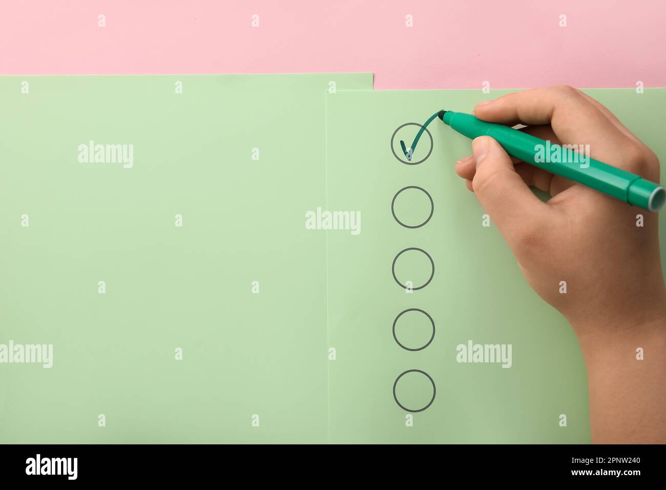 Person marking yes option on hi-res stock photography and images - Alamy