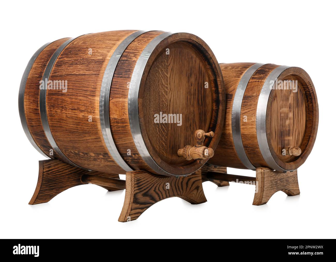 Traditional wooden barrels Cut Out Stock Images & Pictures - Alamy