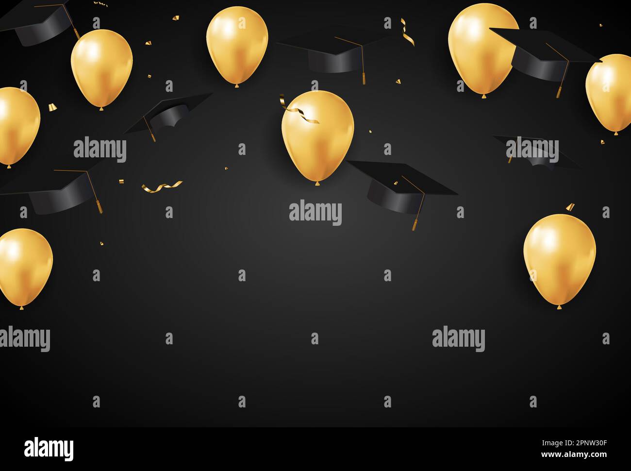 Happy Graduation Greeting Background Vector Illustration Stock Vector ...