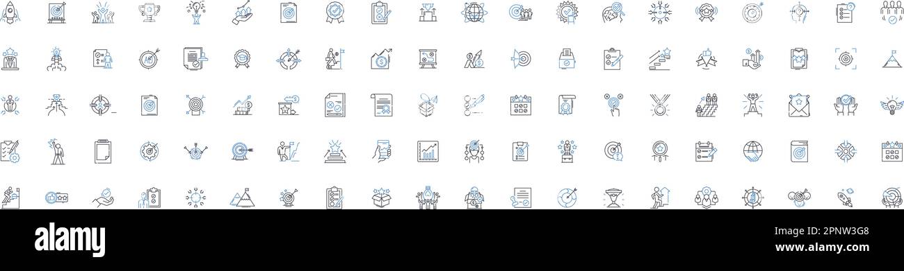 Aspirations line icons collection. Dreams, Goals, Ambition, Success ...