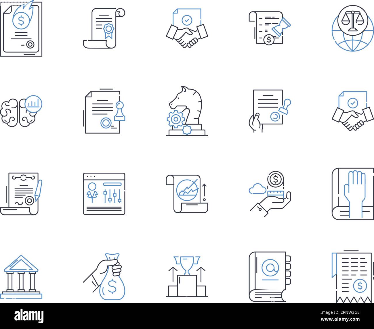 Supply line icons collection. Inventory, Demand, Logistics, Stock ...