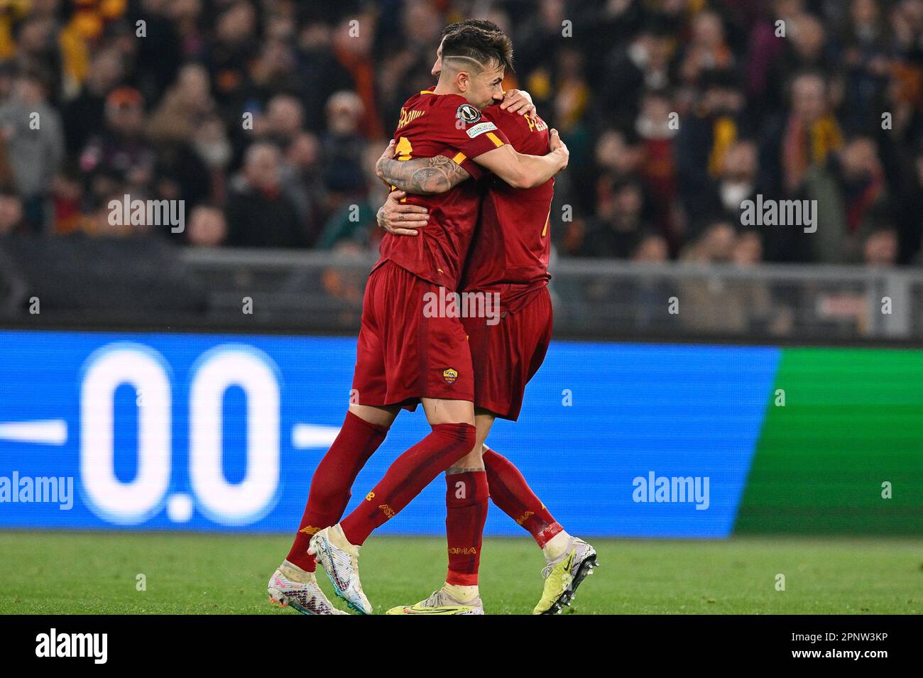 Stadio Olimpico, Rome, Italy. 20th Apr, 2023. Europa League Football, Quarter Final 2nd Leg ...