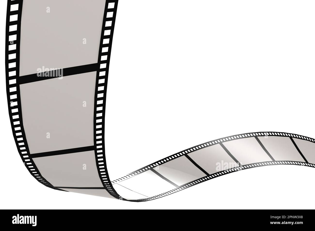 Film strip isolated on white background, 3d rendering Stock Photo - Alamy