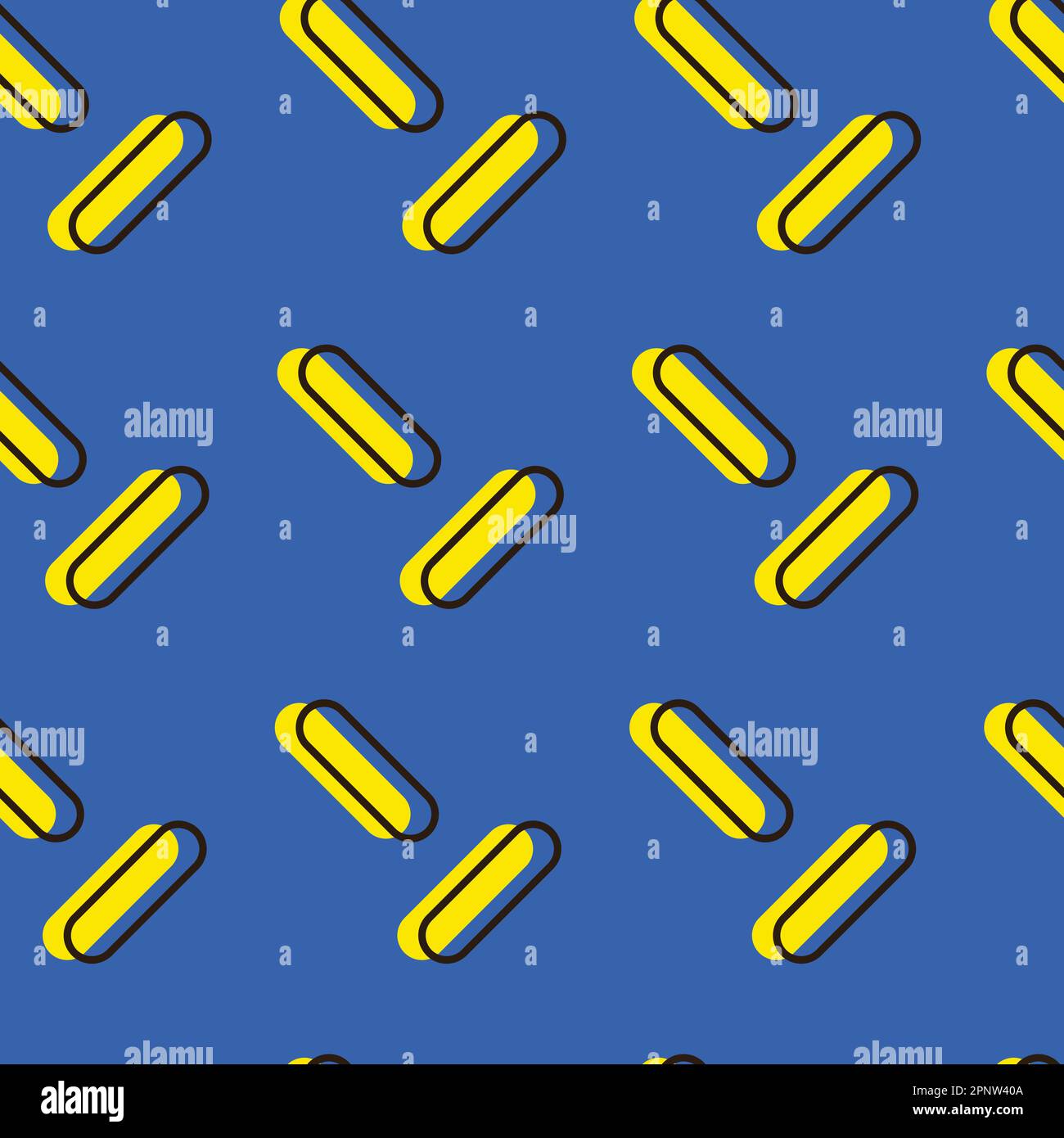 Seamless Geometric Rounded Rectangle Pattern Background In Blue And ...