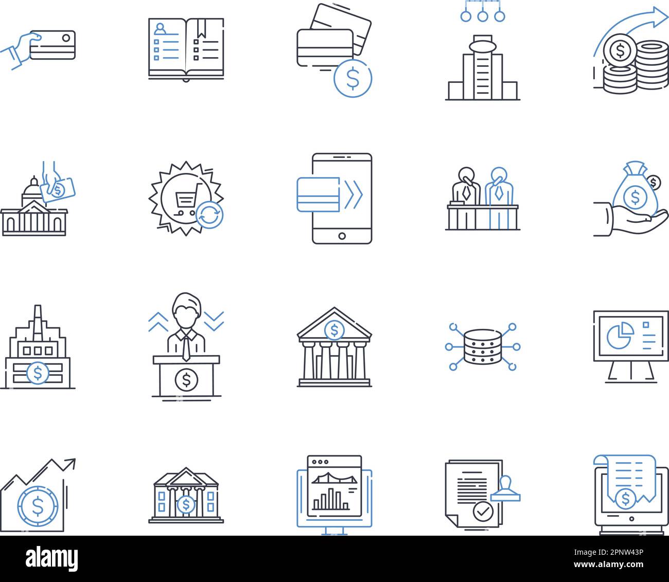 Deposit line icons collection. Saving, Investment, Security, Assurance ...