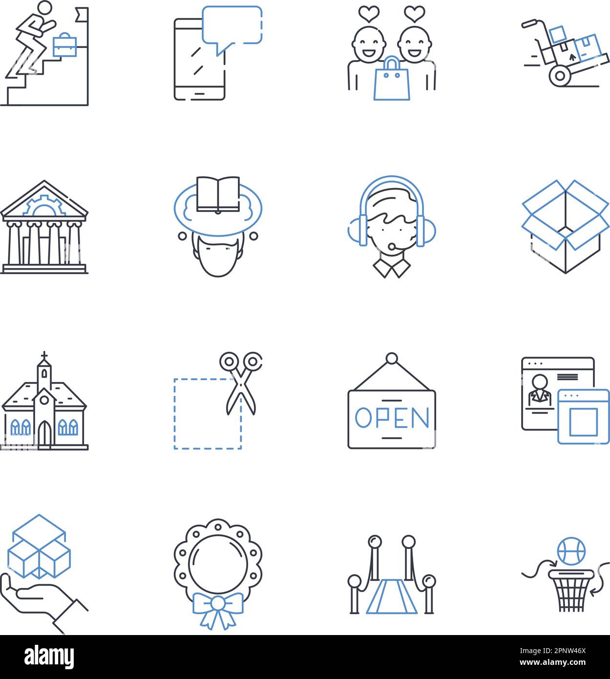 Local courier solutions line icons collection. Delivery, Dispatch ...