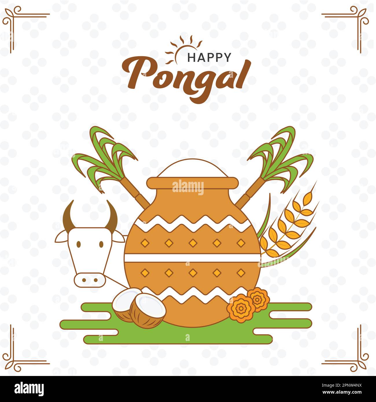 Happy pongal vector vectors hi-res stock photography and images - Alamy