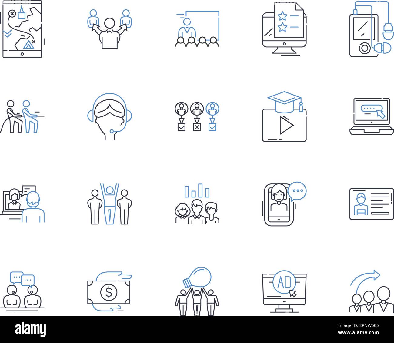 Squad crew line icons collection. Unity, Companionship, Teamwork ... Squad crew line icons collection. Unity, Companionship, Teamwork ...