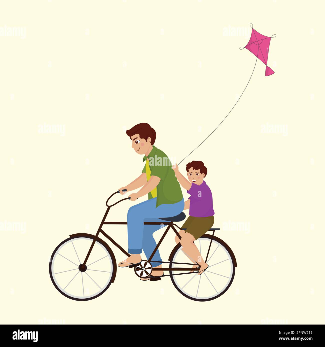 Indian man on bicycle Stock Vector Images - Alamy