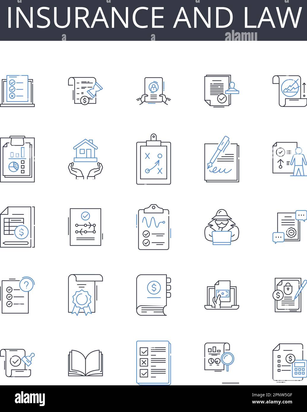 Insurance and law line icons collection. nsurance, Protection, Cover ...