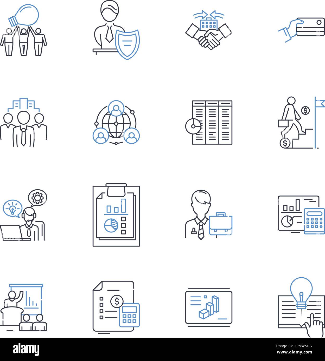 Venture capitalist line icons collection. Investment, Funding ...