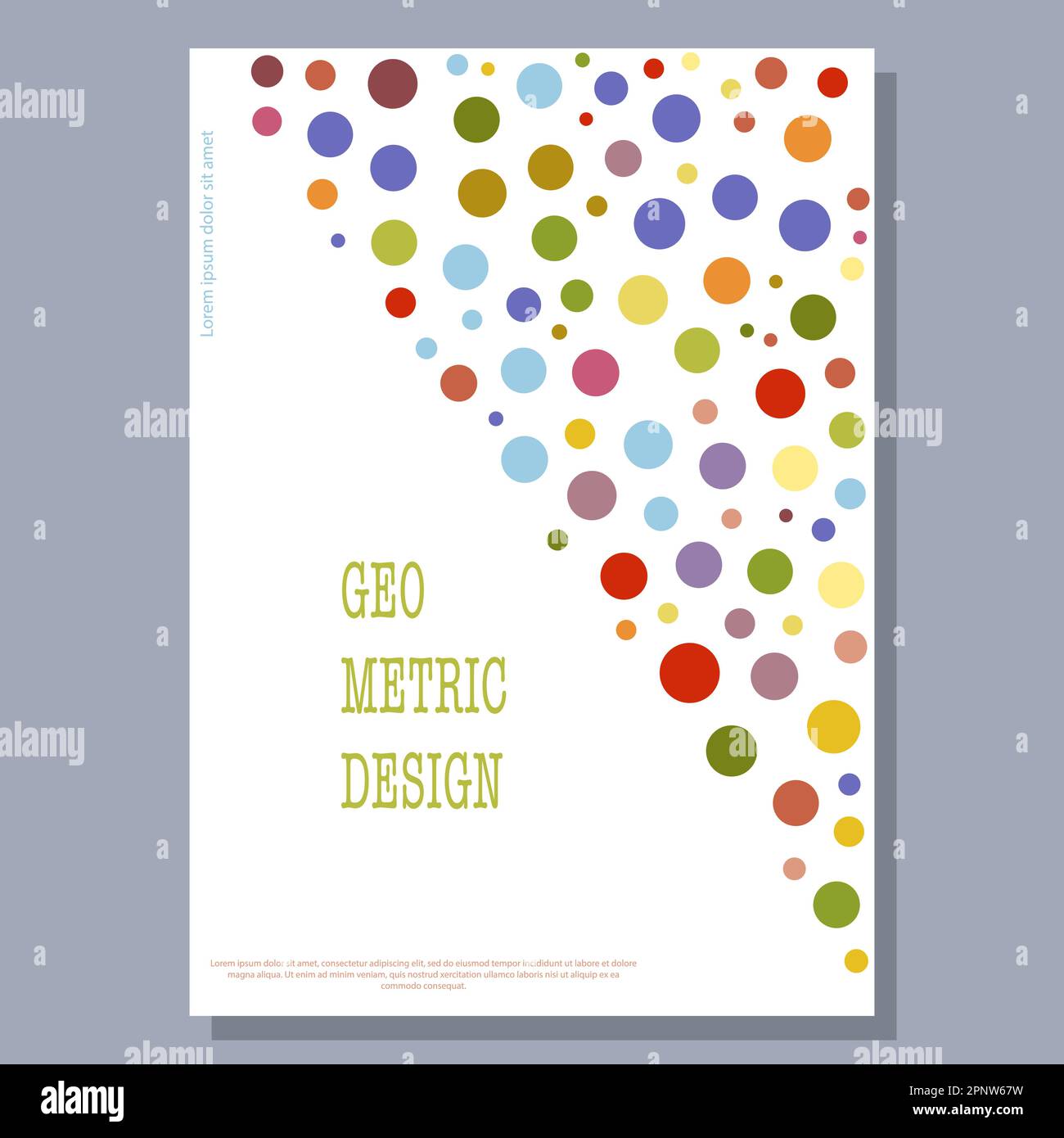Geometric design of colored circles. Layout for the design of the cover ...