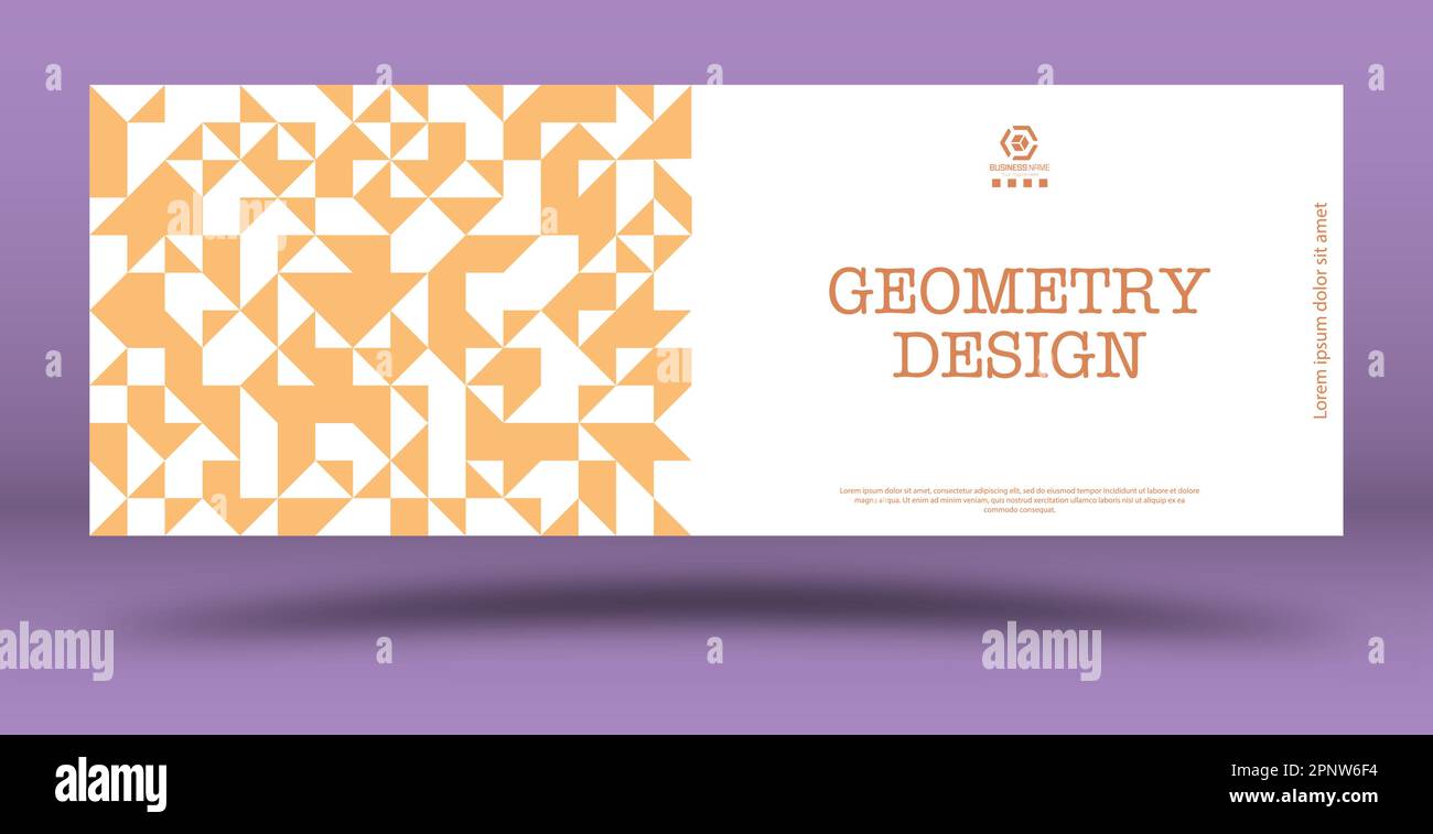The layout of the geometric design of a creative cover, booklet or ...