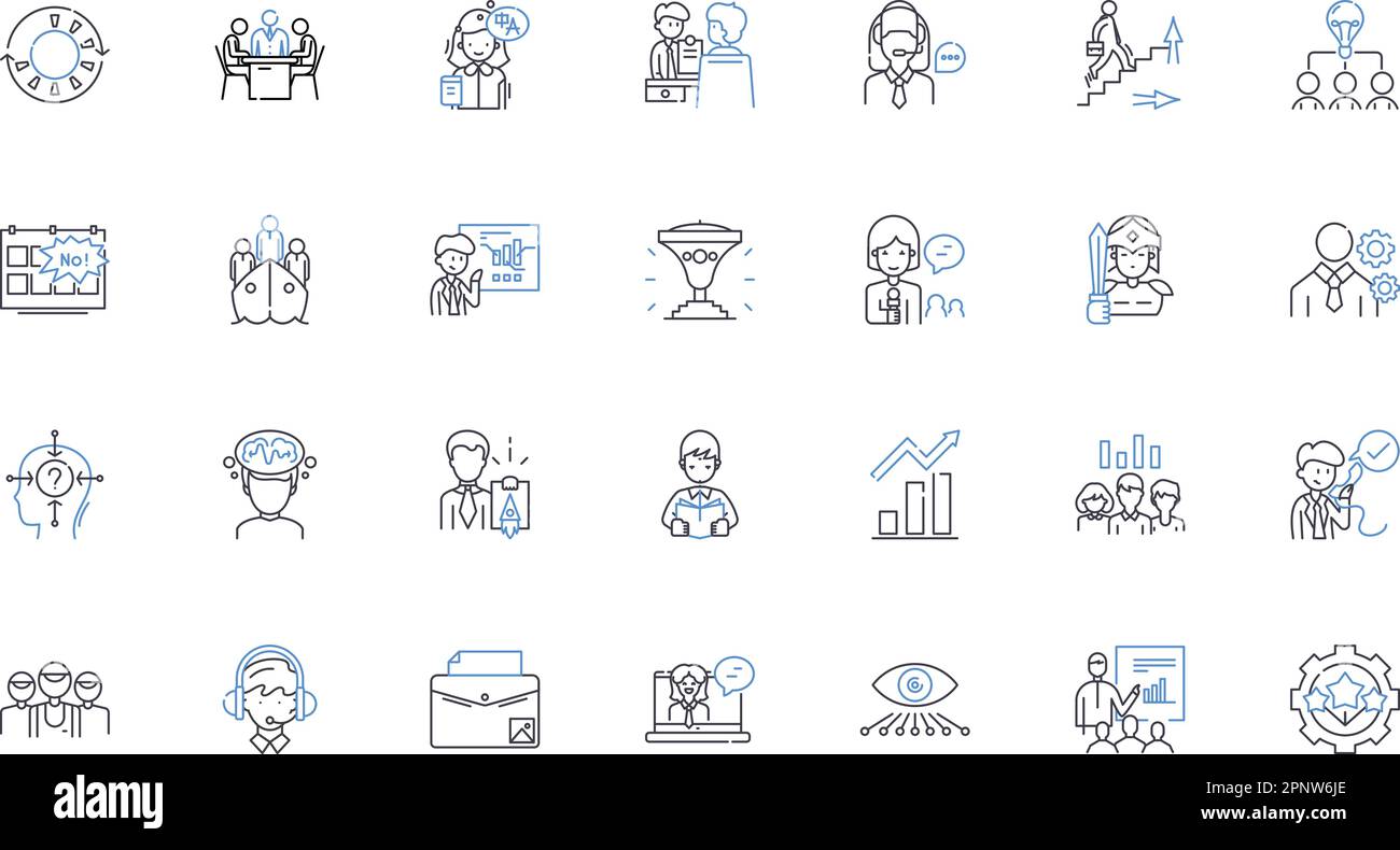 Shopper service line icons collection. Assistance, Support, Response ...
