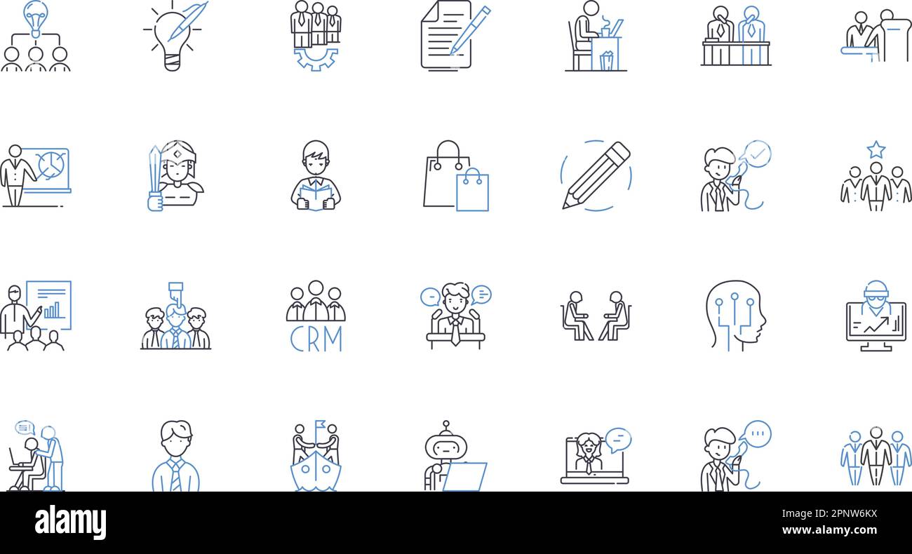 Work line icons collection. Productivity, Dedication, Efficiency ...