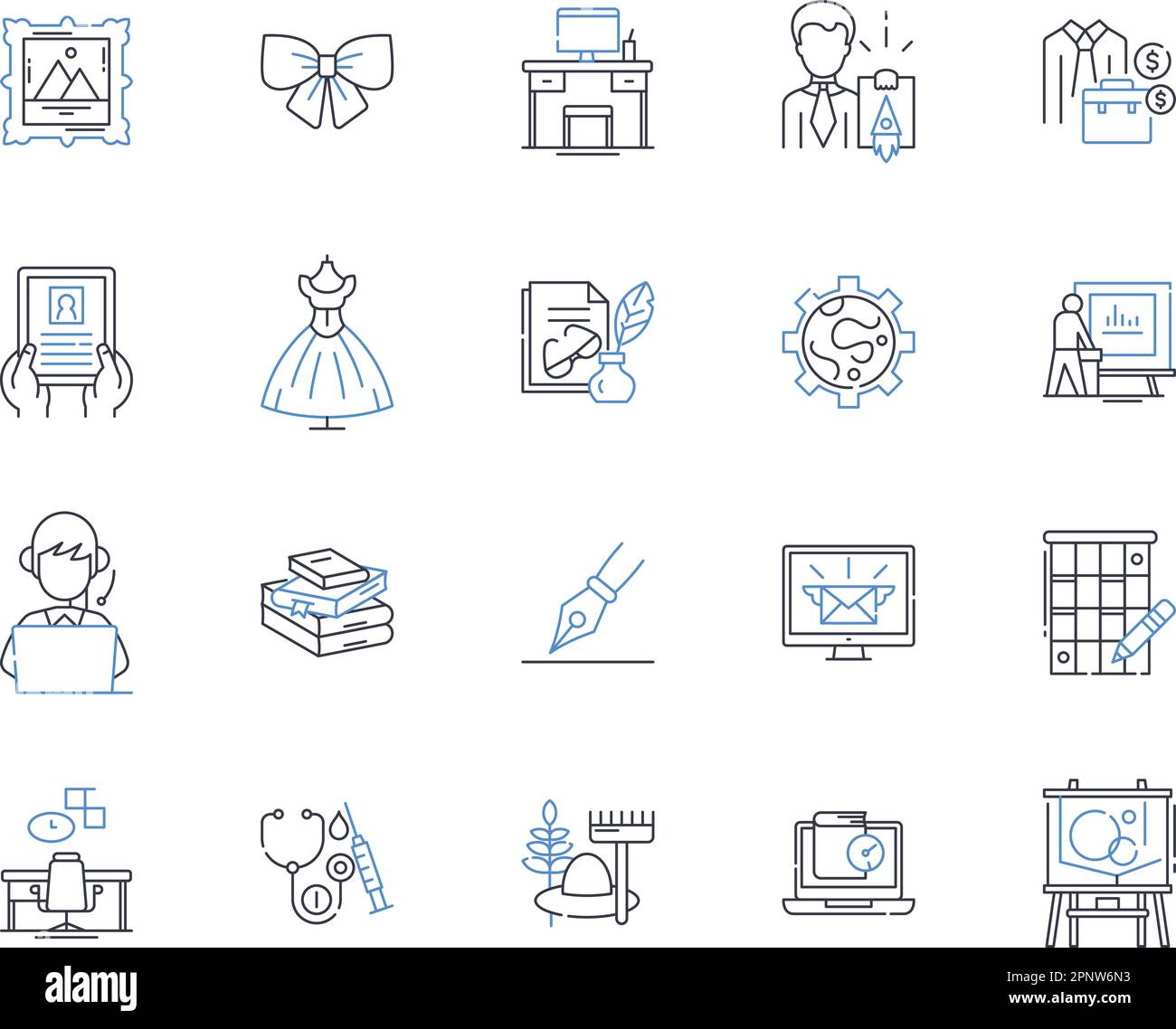 Independent Developer line icons collection. Innovative, Agile, Self ... Independent Developer line icons collection. Innovative, Agile, Self ...