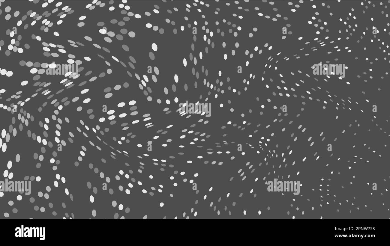 The layout of a geometric deformed pattern with circles of different ...
