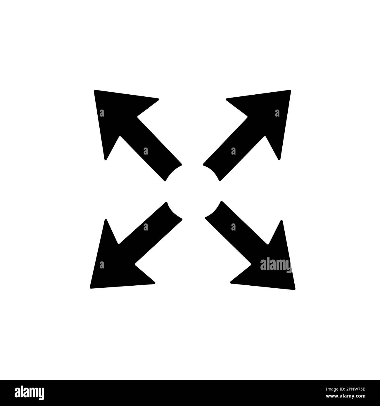 Four arrows vector hi-res stock photography and images - Alamy