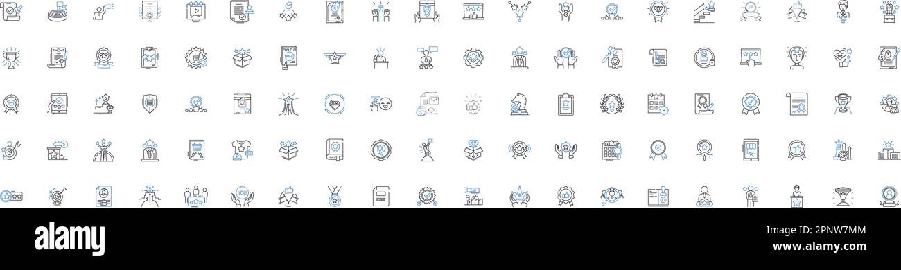 Honors line icons collection. Prestige, Recognition, Achievements ...