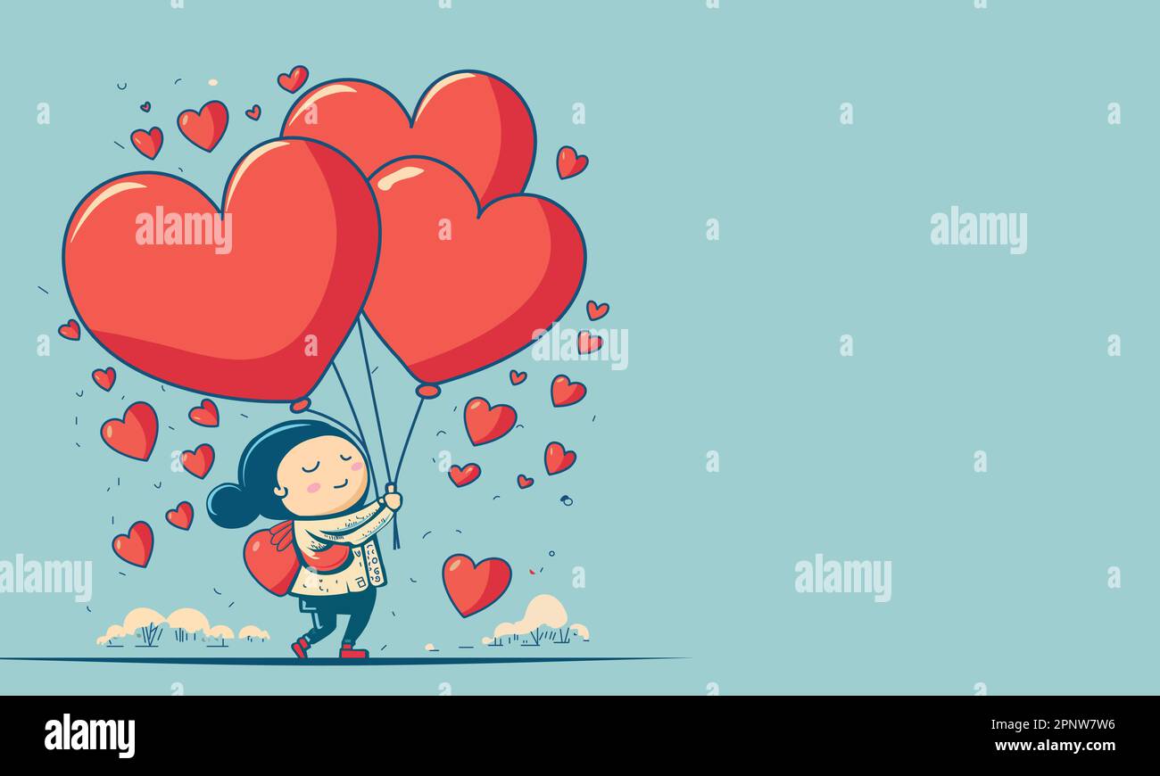 Cute little girl character hi-res stock photography and images - Alamy