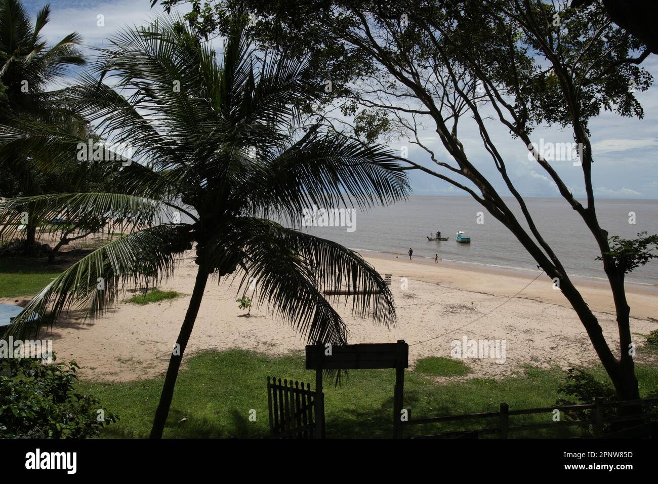 A general view shows on the Joanes beach in Salvaterra, Marajó Island ...