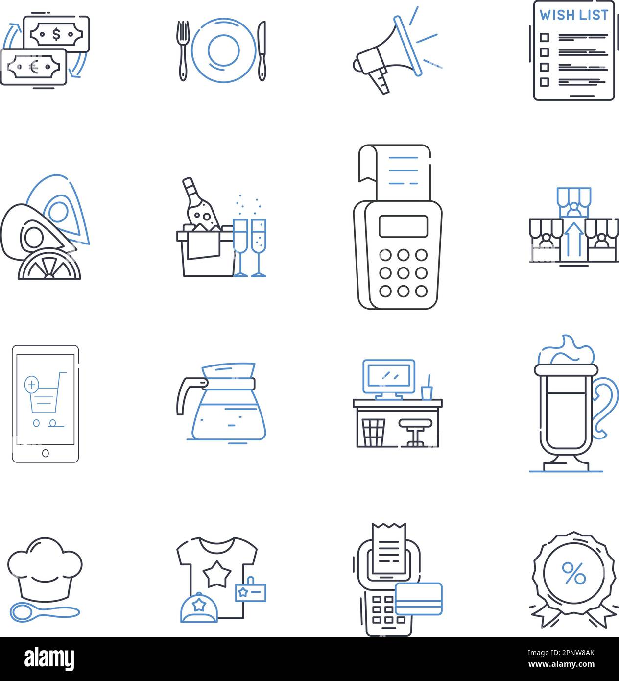 Farmers market line icons collection. Fresh, Local, Produce, Organic ...