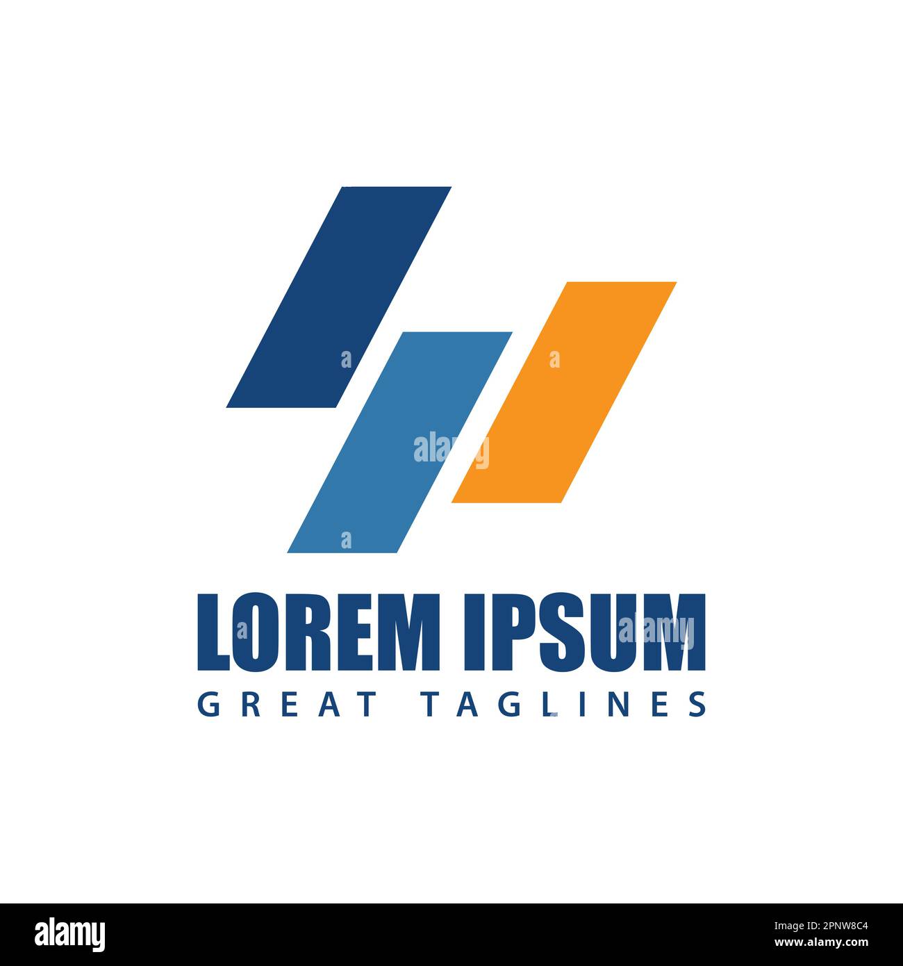 Abstract square rectangle lined up logo vector icon illustration ...