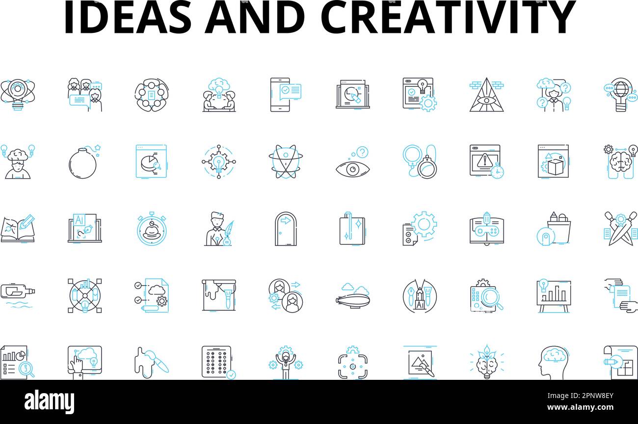 Ideas and creativity linear icons set. Ingenuity, Innovation ... Ideas and creativity linear icons set. Ingenuity, Innovation ...