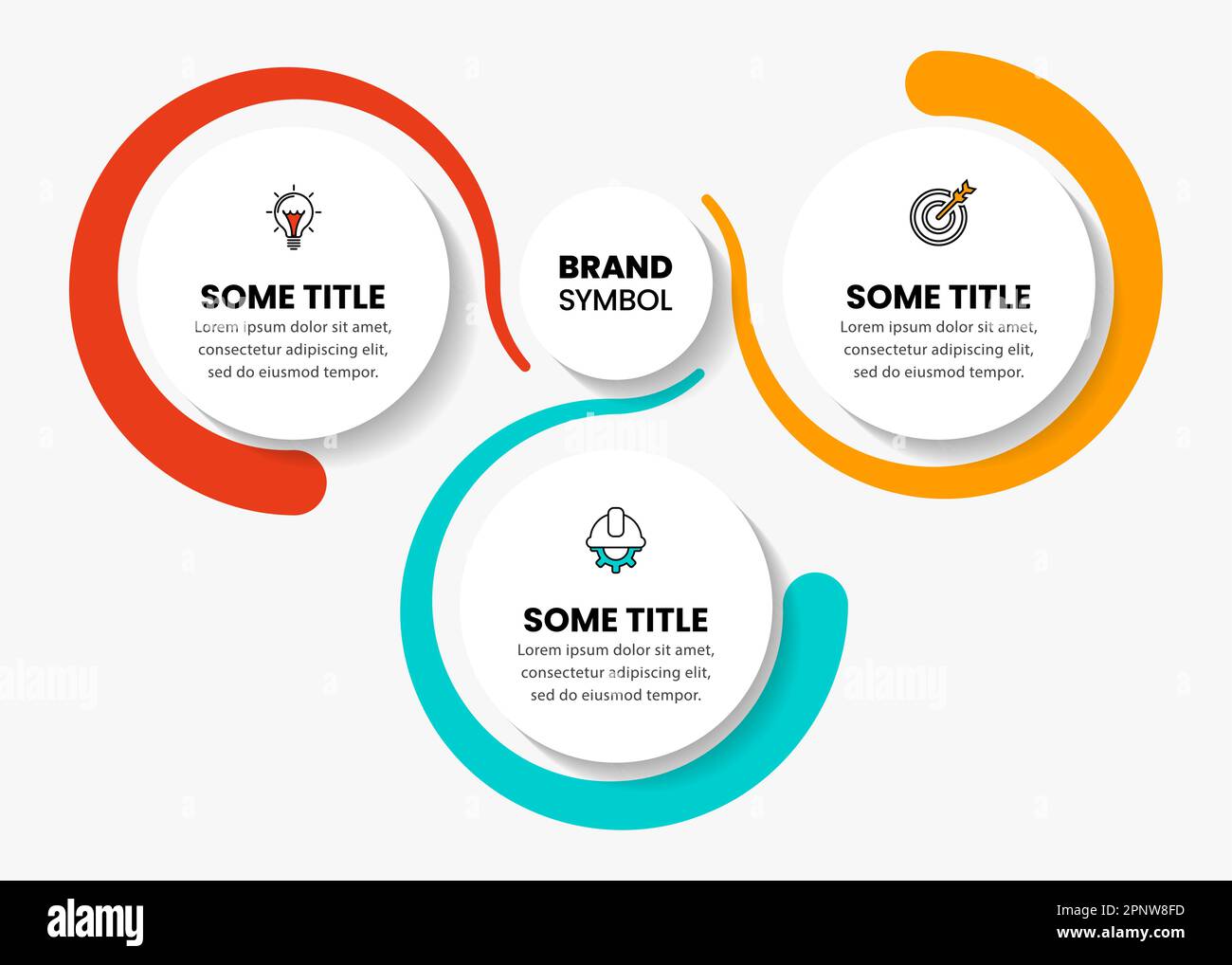 Infographic template with icons and 3 options or steps. Abstract ...