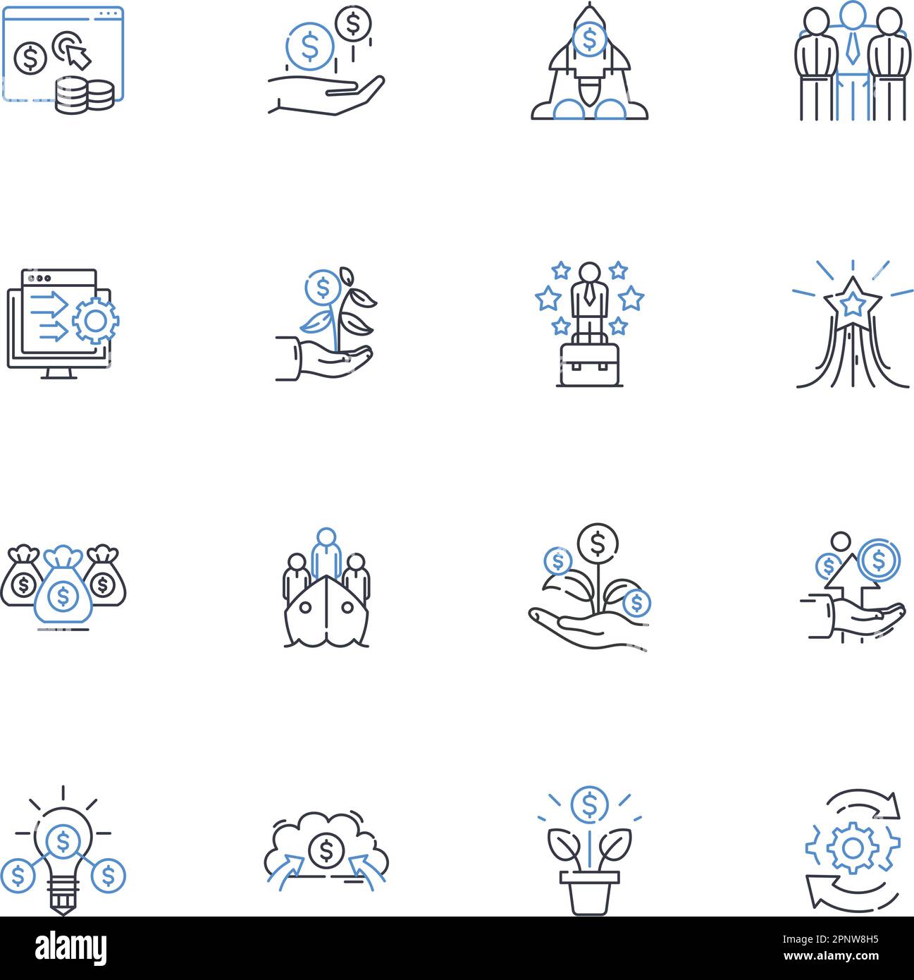 Asset examination line icons collection. Audit, Inventory, Inspection ...