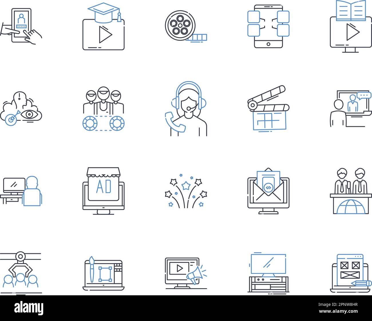 Software applications line icons collection. Innovation, Integration ... Software applications line icons collection. Innovation, Integration ...
