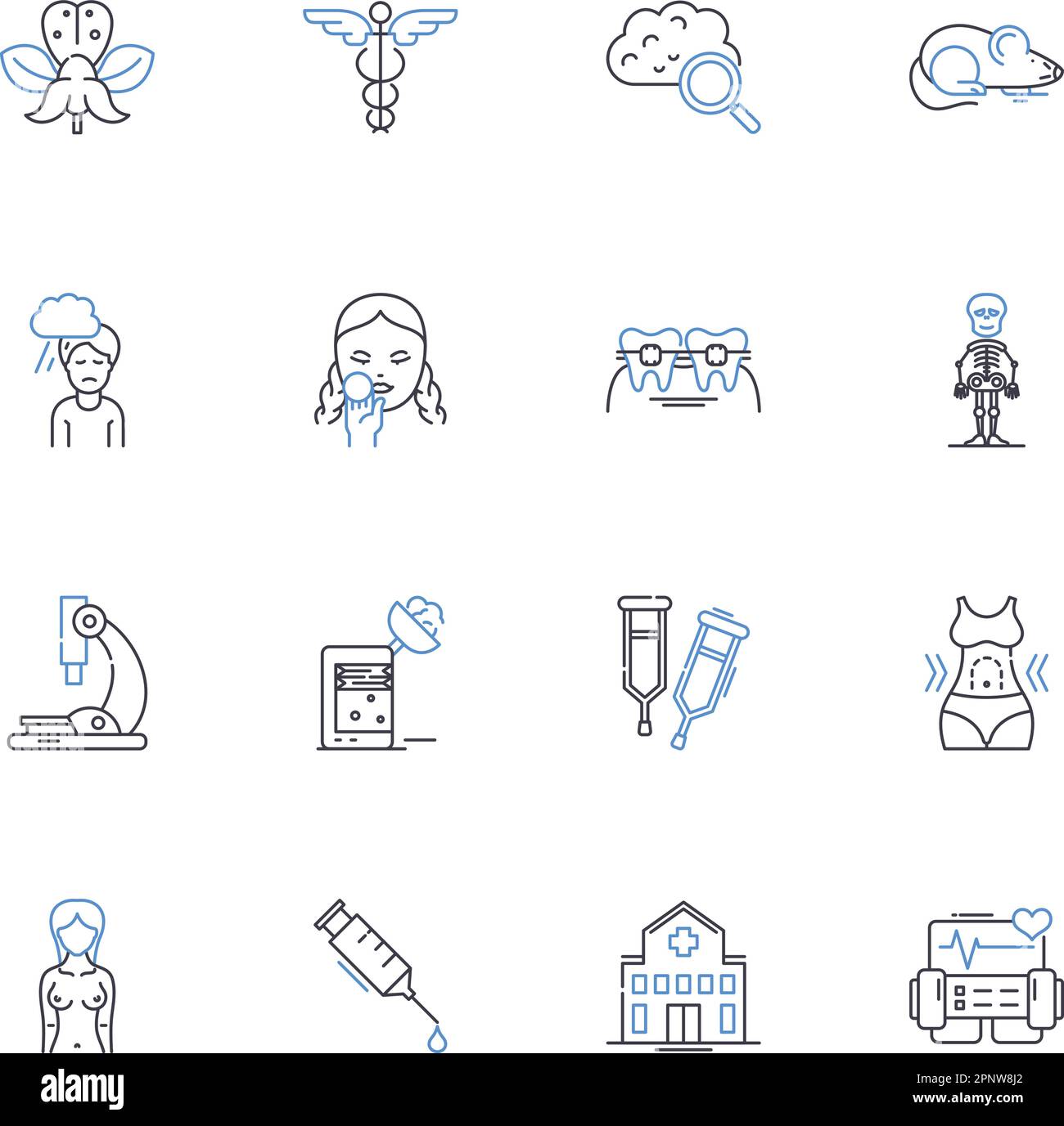 Occupational therapy line icons collection. Rehabilitation, Adaptation ...