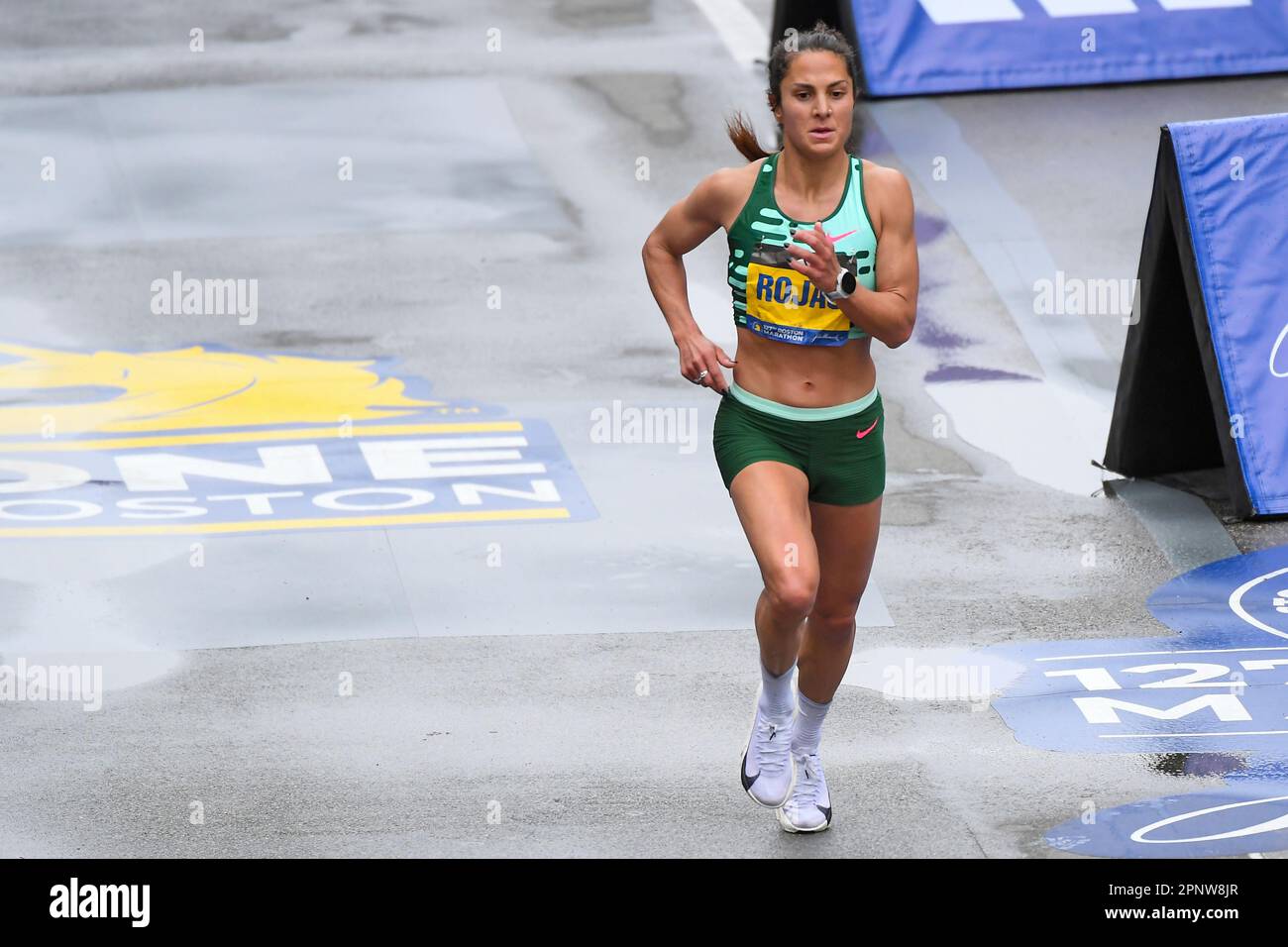 BOSTON, MA - APRIL 17: Nell Rojas of the United States approaches the ...