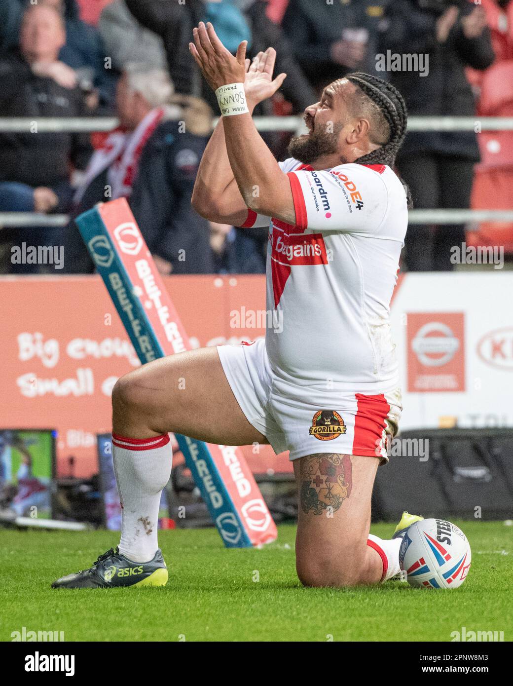 St Helens, Merseyside, England 20th April 2023. St Helens Konrad ...