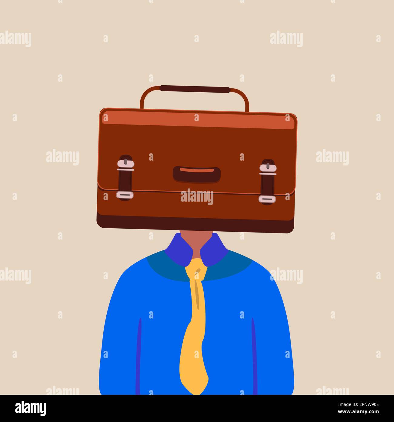 Business concept flat style isolated of businessman with briefcase ...