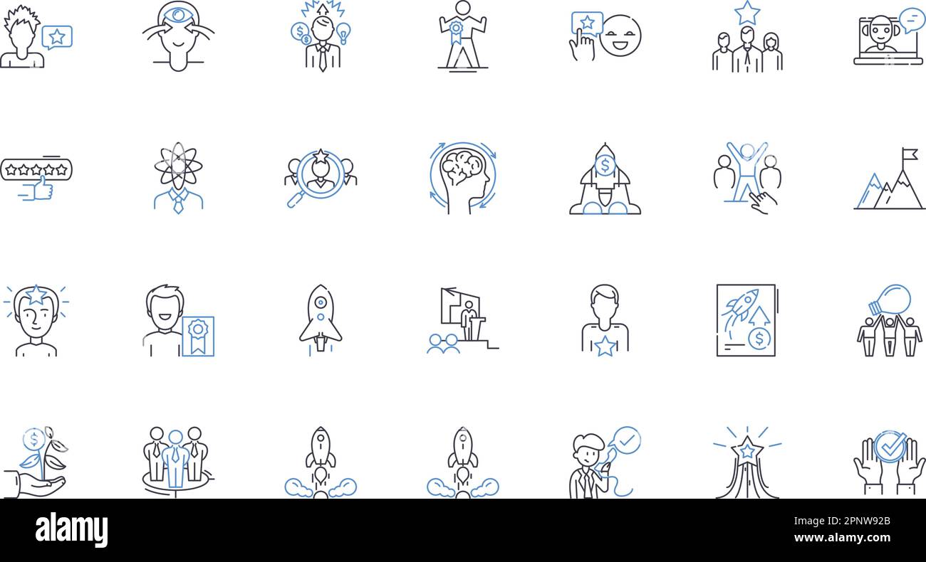 Oversight control line icons collection. Monitoring, Supervision ...